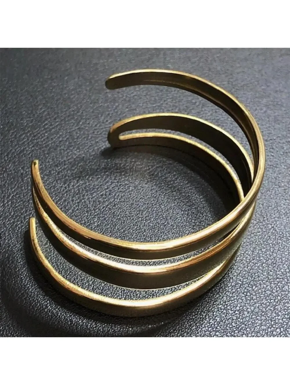 Jewelry | B2427 Stainless Steel Gold Tone Spiral Open Cuff Bracelet ...